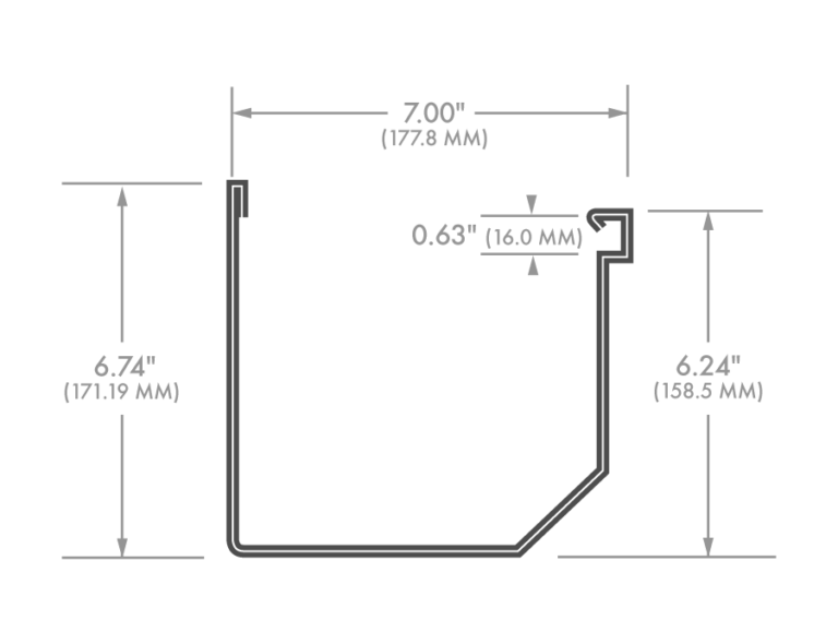 7 inch Box Gutter Detail - Architectural Sheet Metal Specialties Inc ... 7 inch Box Gutter Detail - Architectural Sheet Metal Specialties Inc ...